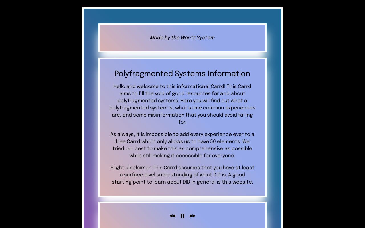 Polyfragmentation Info